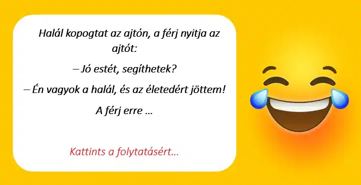 Vicc: Halál kopogtat az ajtón