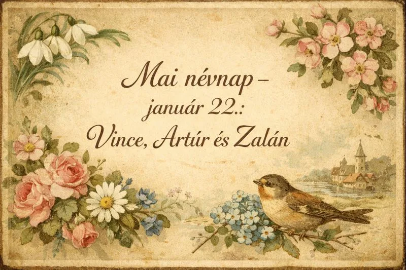 Mai névnap – január 22.: Vince, Artúr és Zalán