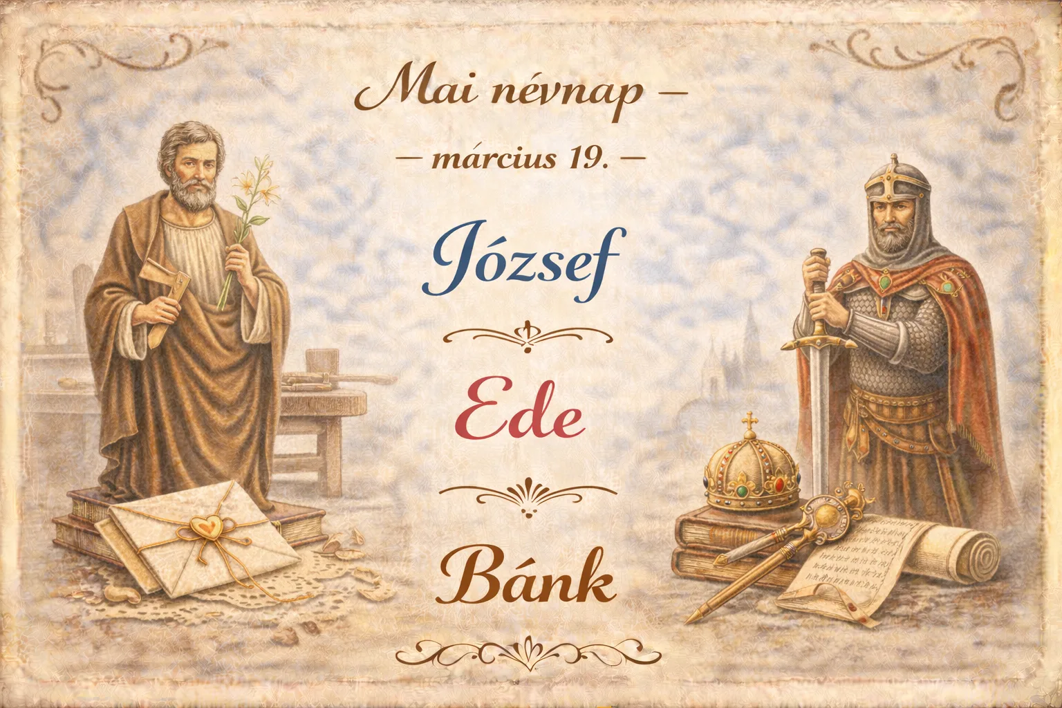 Mai névnap – március 19.: József és Bánk